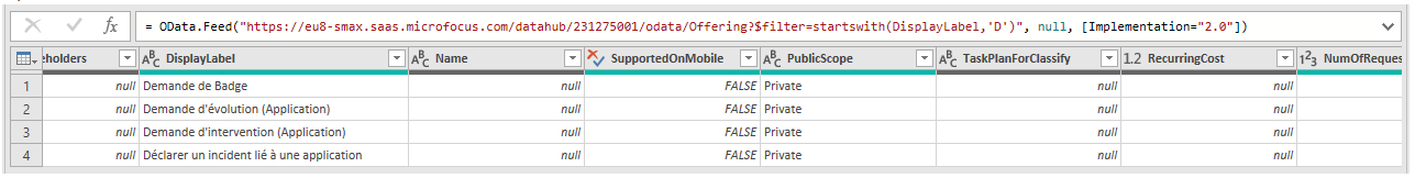 How to export data from SMAX 2022.11 to Microsoft Excel with OData feed
