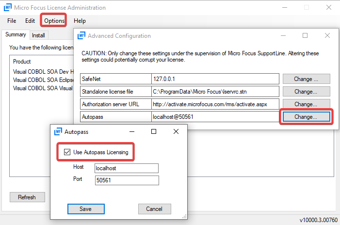 How to enable/disable AutoPass licensing in AMC products