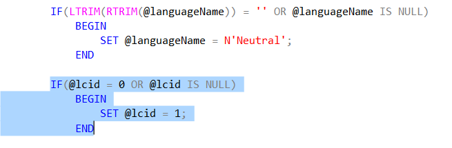 SQL Text Index - Performing Synchronize Stoplist returns an error relating to locale identifier ...