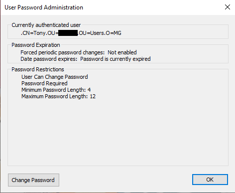 User Passwords Appear to Randomly Expire