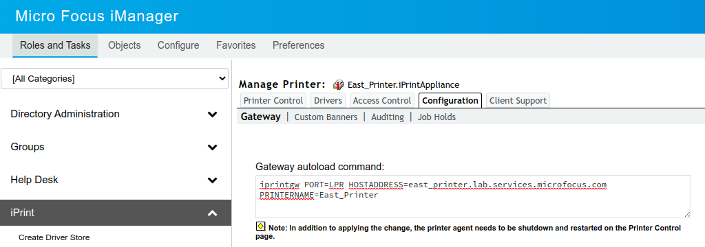 Card Release not working when iPrint configured to use CUPS-based printers