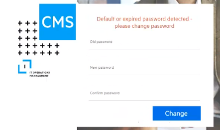 UCMDB: Default or expired password detected. Please change your password.