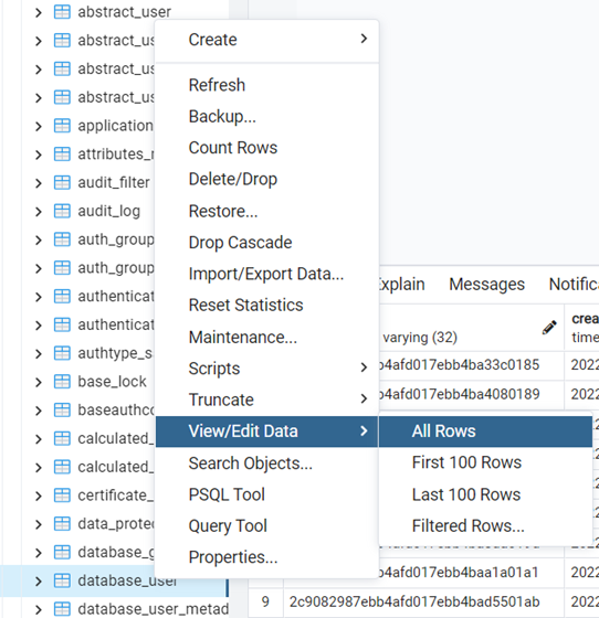 How to change the password of users in SMAX through DB with PGAdmin