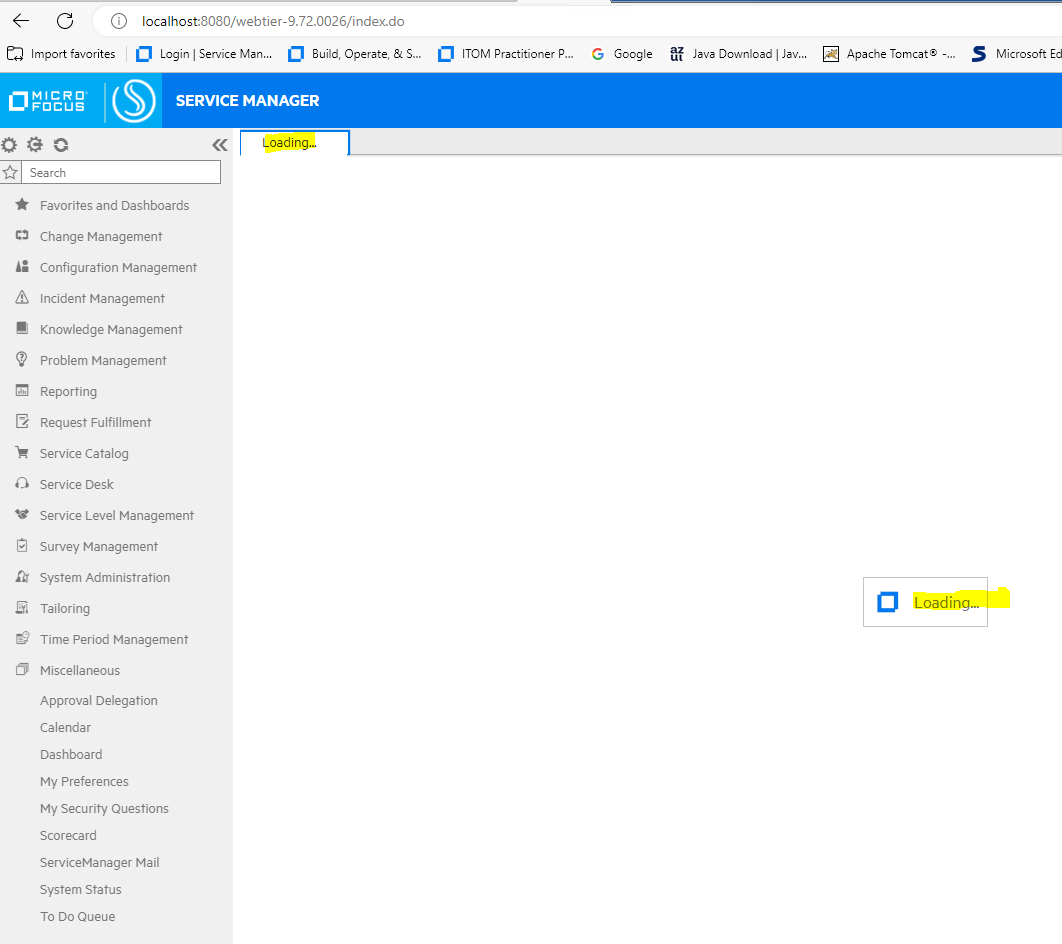New Webtier/webclient 9.72 is forever loading.