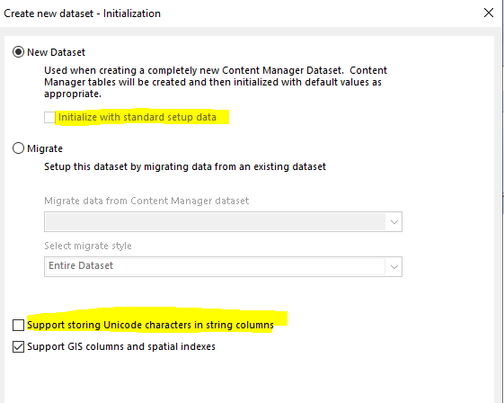 Convert Content Manager Unicode dataset to ANSI