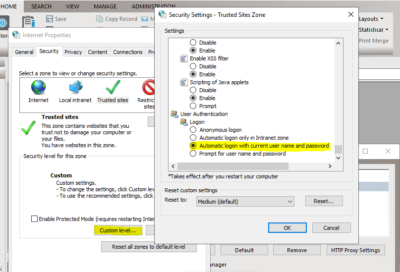 Windows security login prompt every time opening Content Manager WebClient using IP address