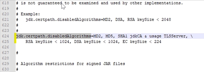 APM 9.51: Java security error in browser java applet after installing ...