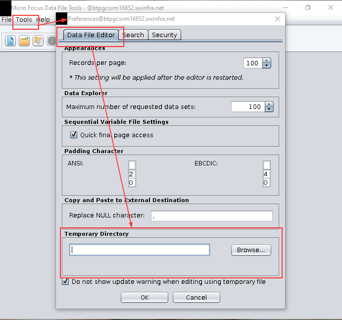 Compare Files in mfdatatools2 in Linux is showing empty screen