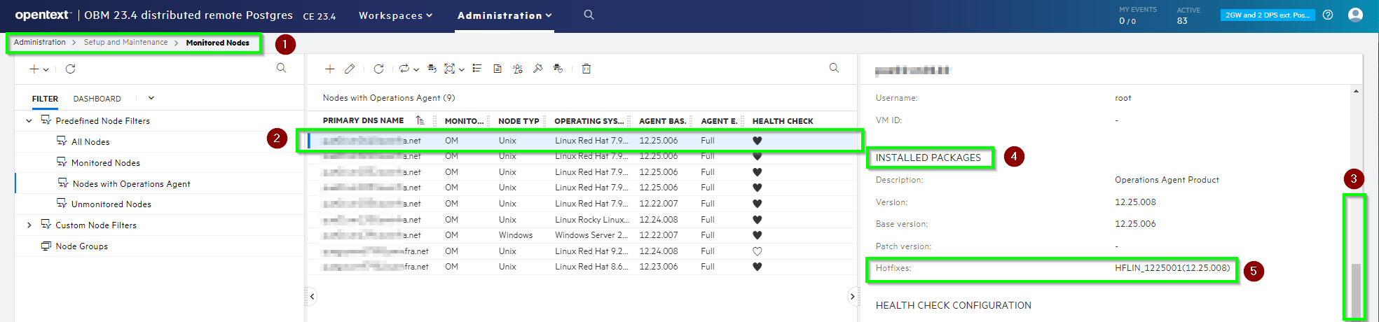 What are the exact Operations Agent Hotfix versions for Security Update ...