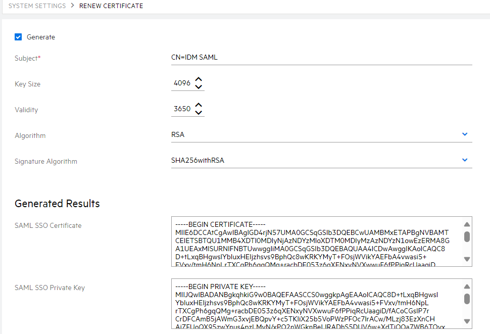 Renew SMA SAML self-sign certificate before expiration