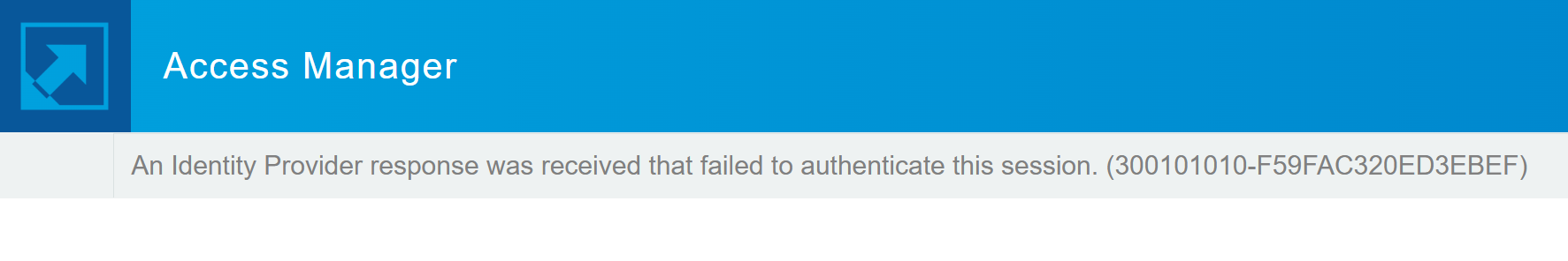 Error: An Identity Provider response was received that failed to ...