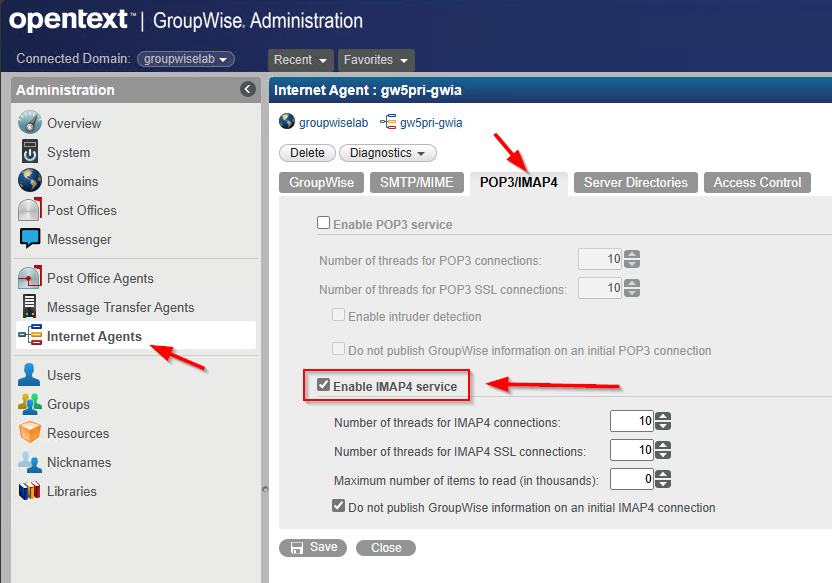 How to map a GMail Account using IMAP on GroupWise Mail Client