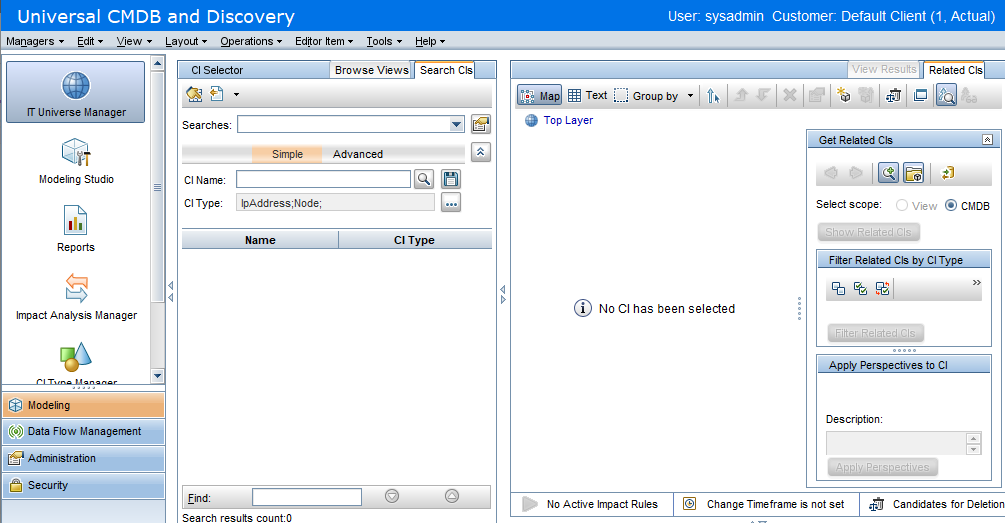 UCMDB Rest API /discovery methods returning empty response