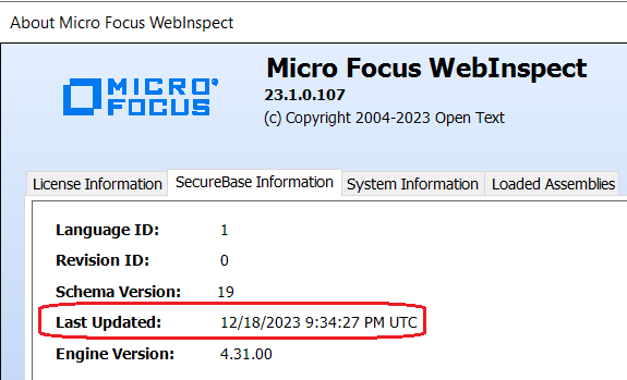 SecureBase Last Updated value displays a different date than when the ...