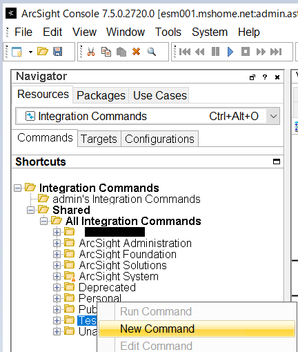 How to ping an asset directly from the ESM console