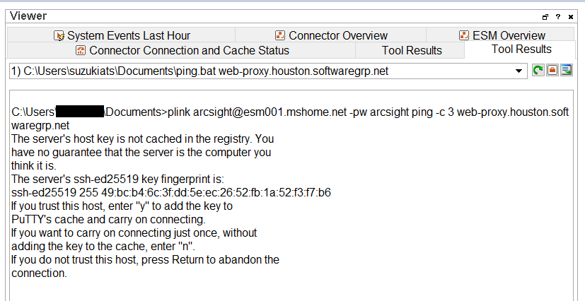 How to ping an asset directly from the ESM console