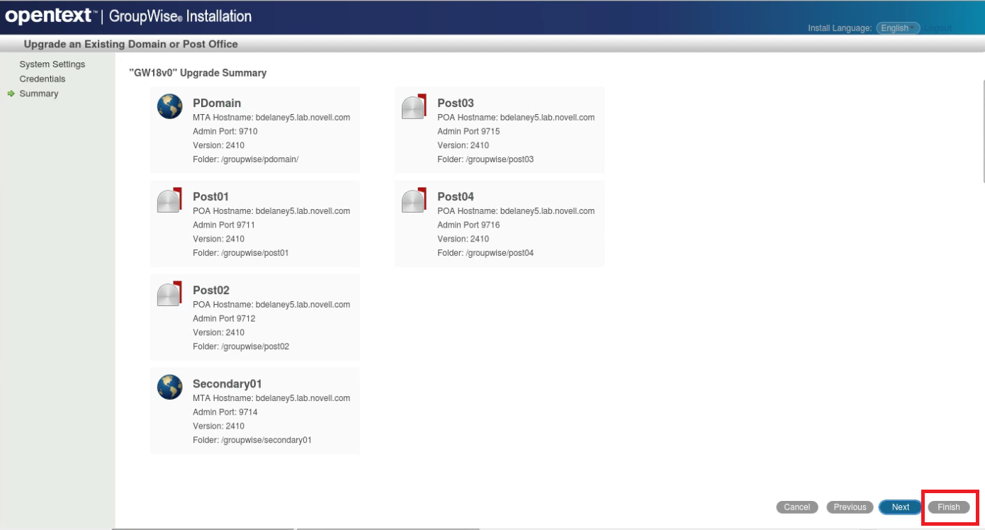 How to upgrade GroupWise Domain and Post Office databases