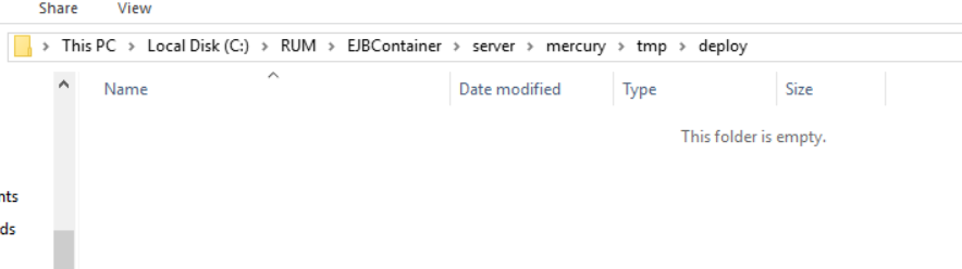 RUM - How to clear jboss cache
