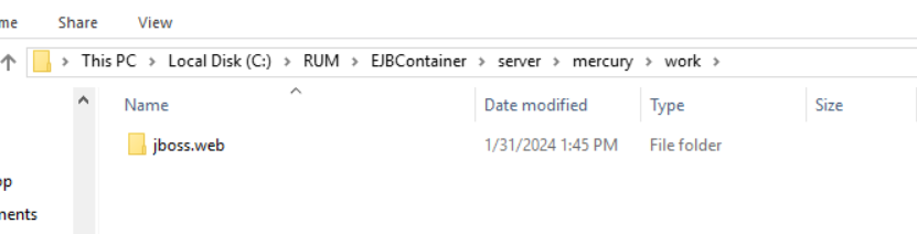 RUM - How to clear jboss cache