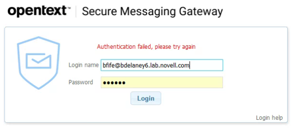 Users can not login to the Quarantine system, error: Authentication failed, please try again.