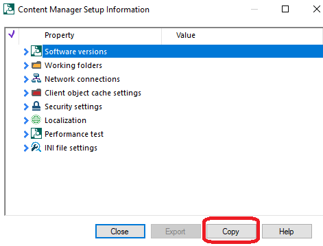 Tips for collecting Content Manager Setup Information