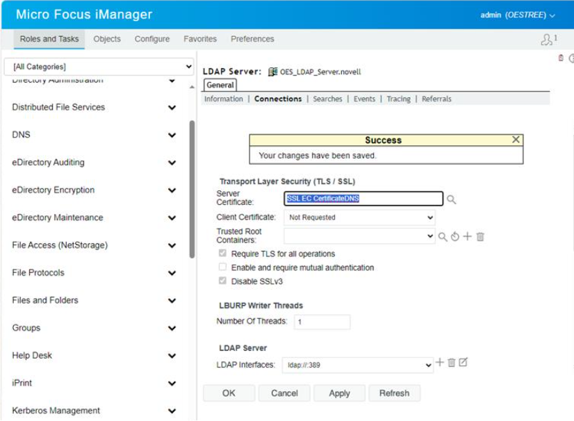 AA 6.4.3 fails to connect to eDirectory repositories