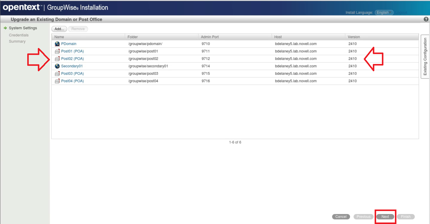 How to upgrade GroupWise Domain and Post Office databases