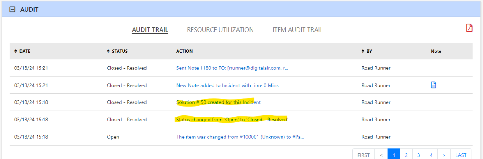 Creating KBA from a Request