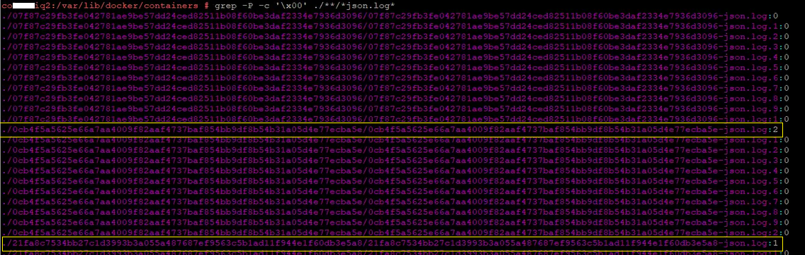 Error streaming logs: invalid character '\\x00' looking for beginning of value