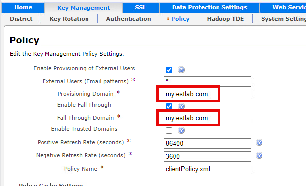 SecureData client (client name or REST) error VE_ERROR_UNKNOWN_DISTRICT