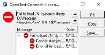 CIT JVM pop up error