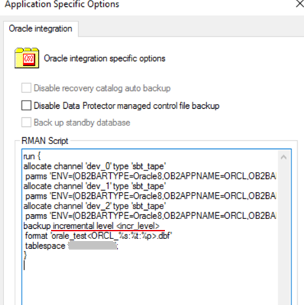 RMAN-08048: channel dev_0: starting incremental level 0 datafile backup set