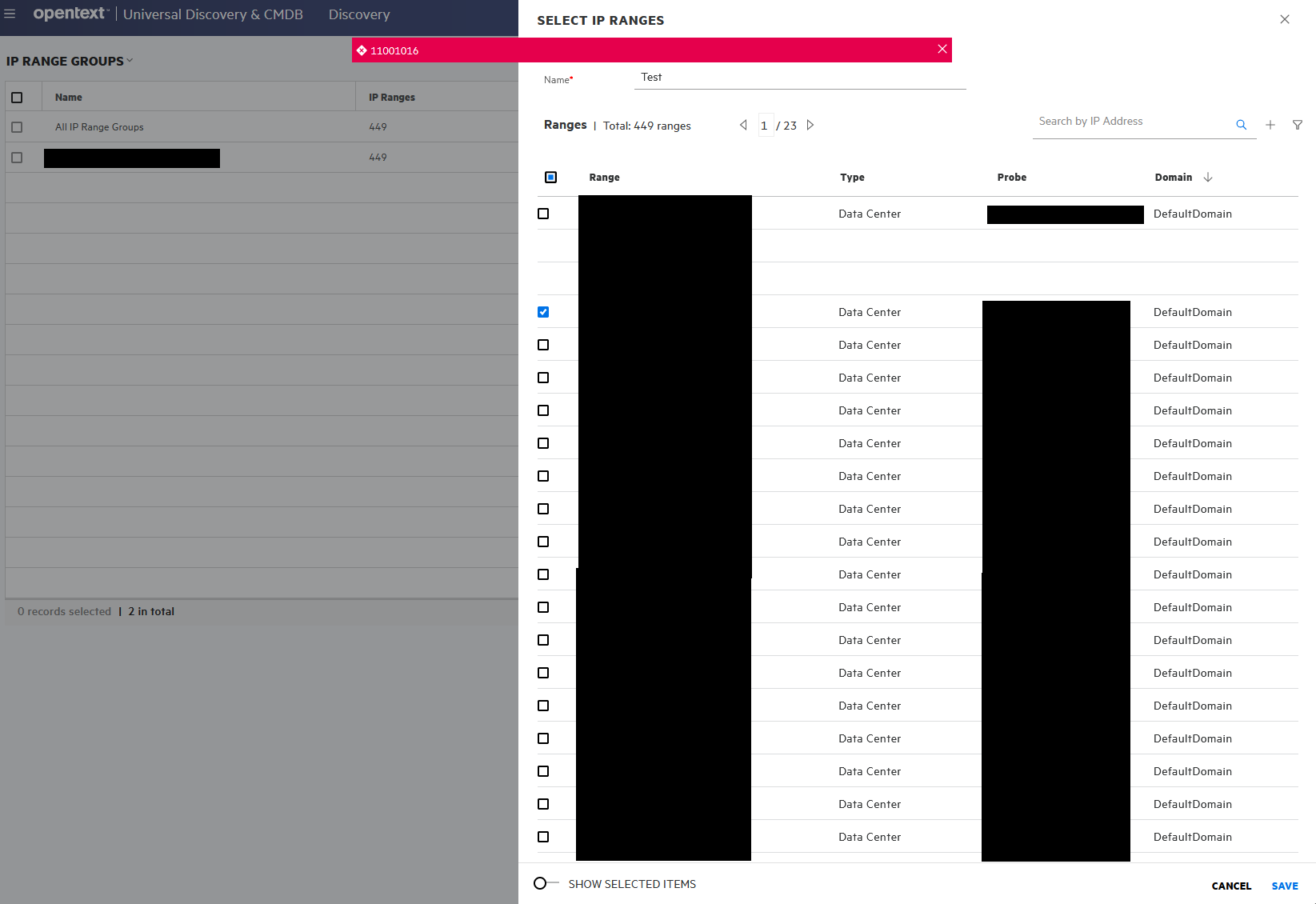 Unable to add IP range groups in CMS GUI