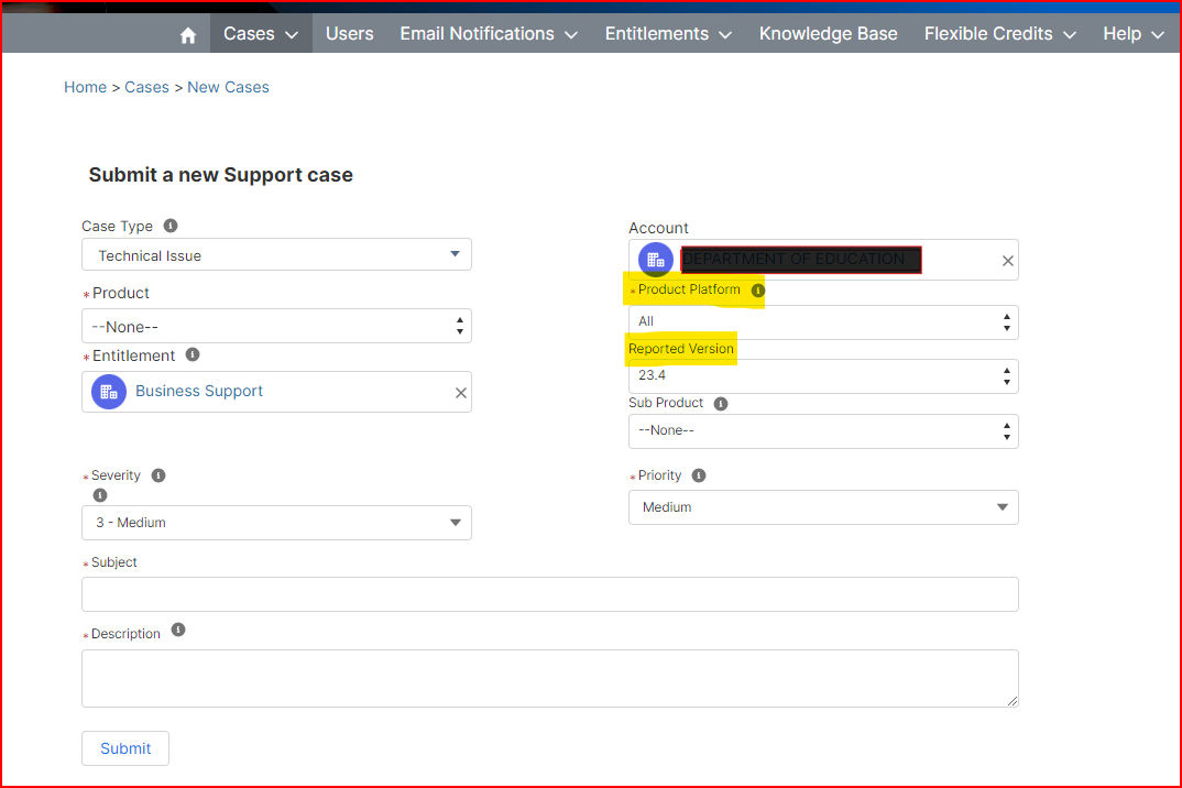 Incorporating Product Information When Creating Technical Issue Cases ...
