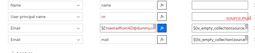 Rule to set Person's email to default value not working
