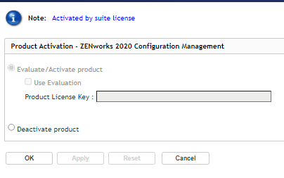 ZENworks Features including Bundles and Remote Control as disabled ...