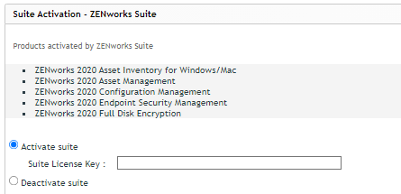 ZENworks Features including Bundles and Remote Control as disabled ...