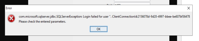Cannot configure MSSQL database for UCMDB with Windows user.