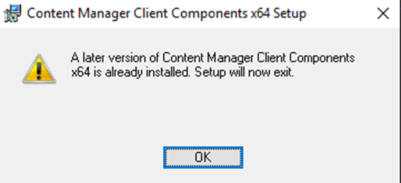 How to install CM Client Component with the latest update if it was ...