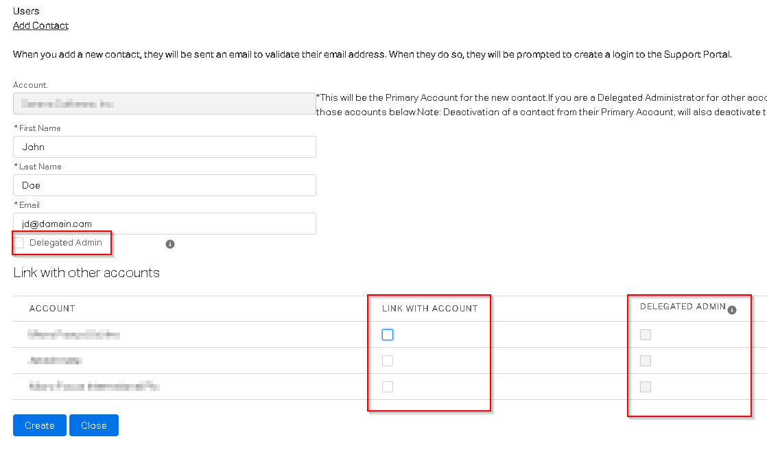 User access to the Support Portal [admin quick guide]