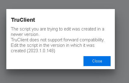 Version conflict in TC scripts after installing 2023 R1 Patch 4