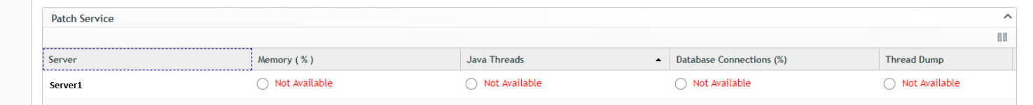 ZENworks diagnostics page shows server unavailable in patch service