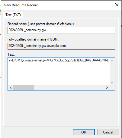 How can I configure DKIM with the opentext Secure Messaging Gateway ( SMG )