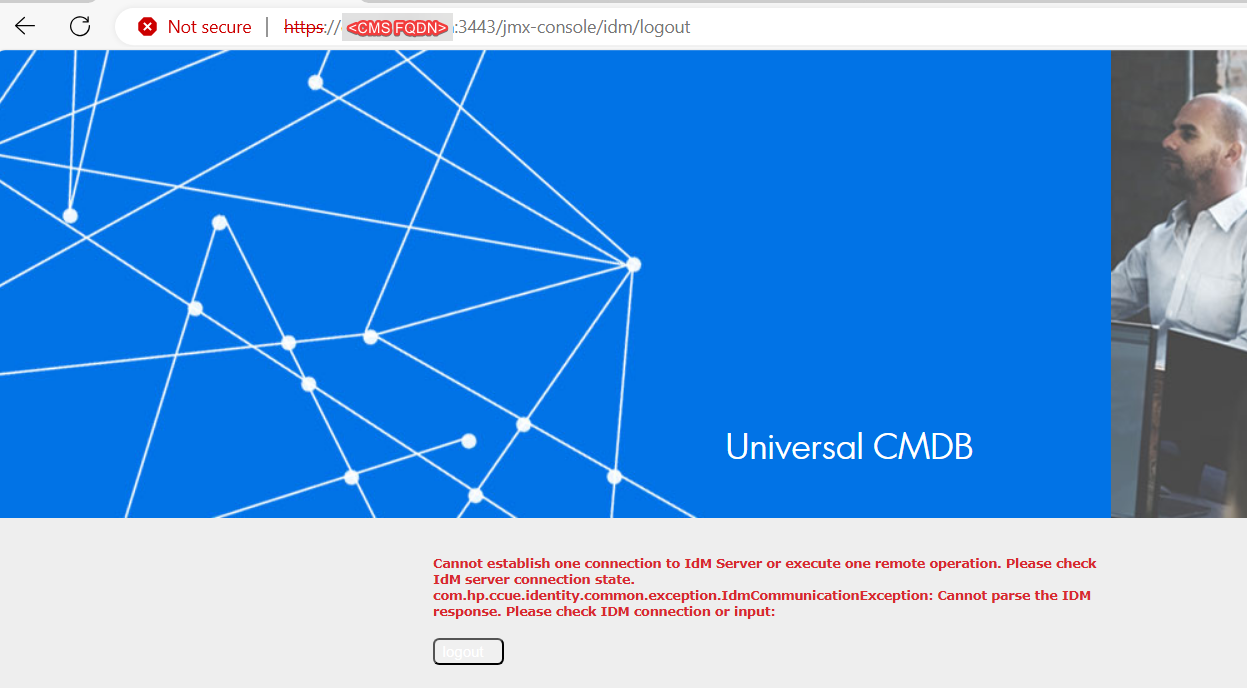 UCMDB: Cannot login CMS - Failed to call idm service due to wrong HTTPS ...