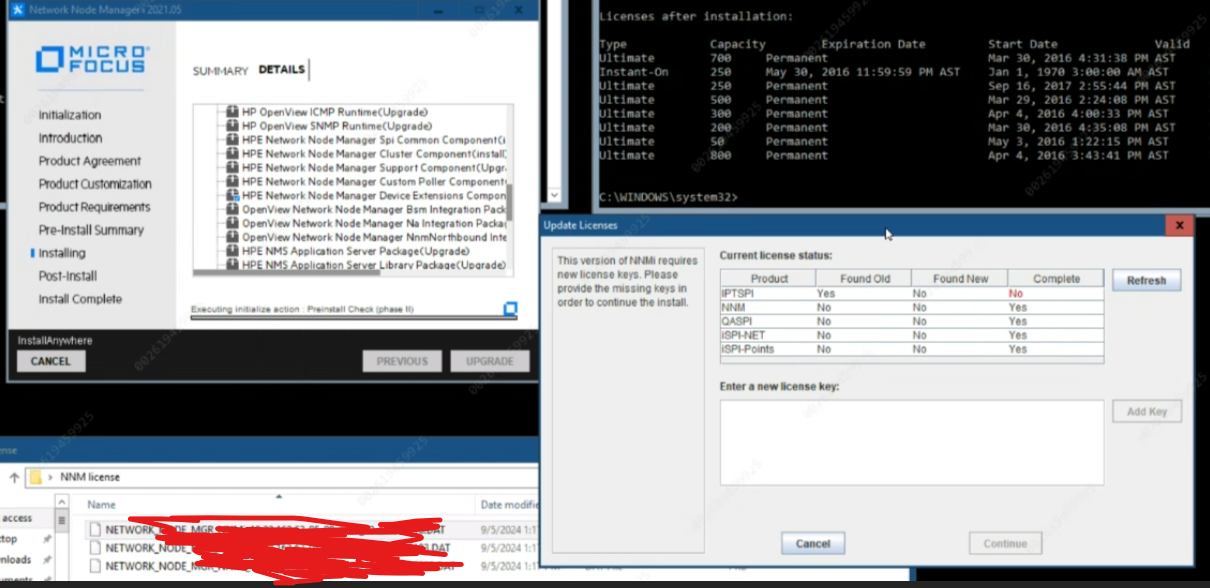 License issue during NNMi upgrade from 2020.08 to 2021.05