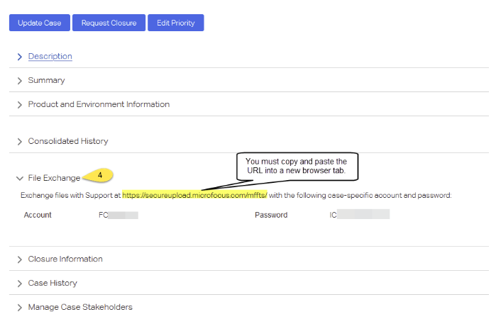 Share files with Support using the File Transfer Service (FTS)