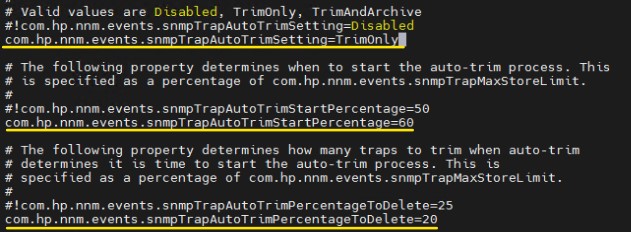 NNMi health alerts like "The memory region PS Old Gen is at xx%", "The average garbage ...