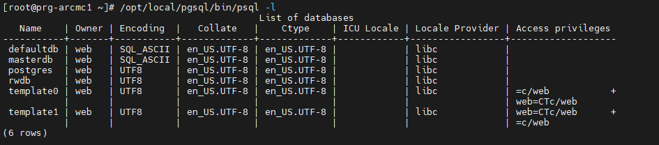 Checking ArcMc Database encoding