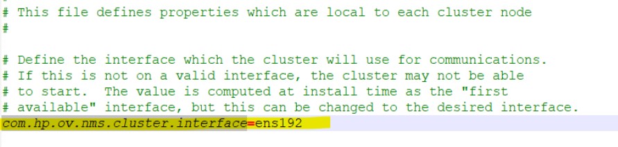 [Application Failover] ERROR: Java.lang.Exception: Property assignment of bind_interface
