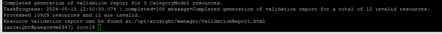 How to run the resvalidate command